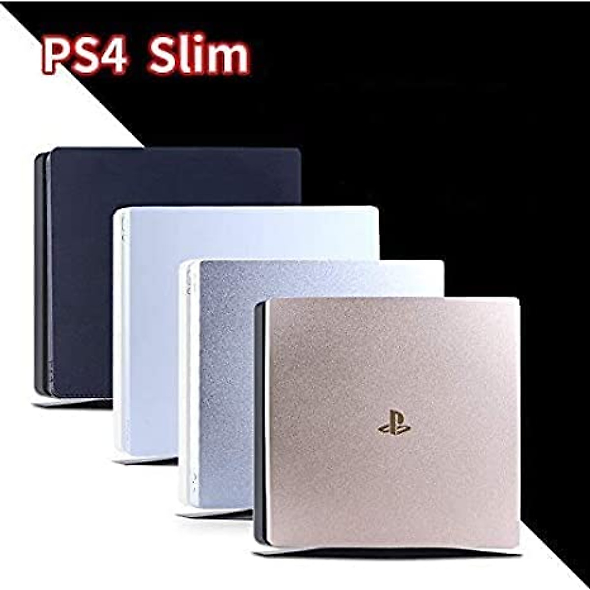 New Replacement Top Upper & Bottom Lower Housing Shell Case Cover Protective Cover for PS4 Slim Console White