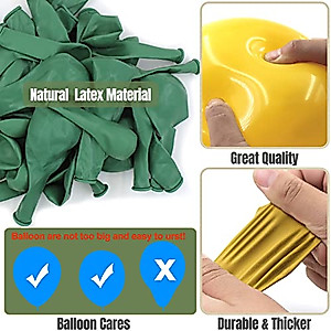 130Pcs Sage Green Balloons Garland Arch Kit Double-Stuffed Blue Ballons and Retro Olive Green Light Yellow Ballons for Party Decorations Birthday Bridal Baby Shower Tropical Bachelorette Party…