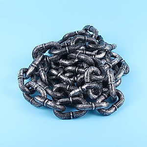 Hosfairy 5.9 Ft Halloween Chains Plastic Chains Props for Halloween Party Decoration Cosplay Accessory