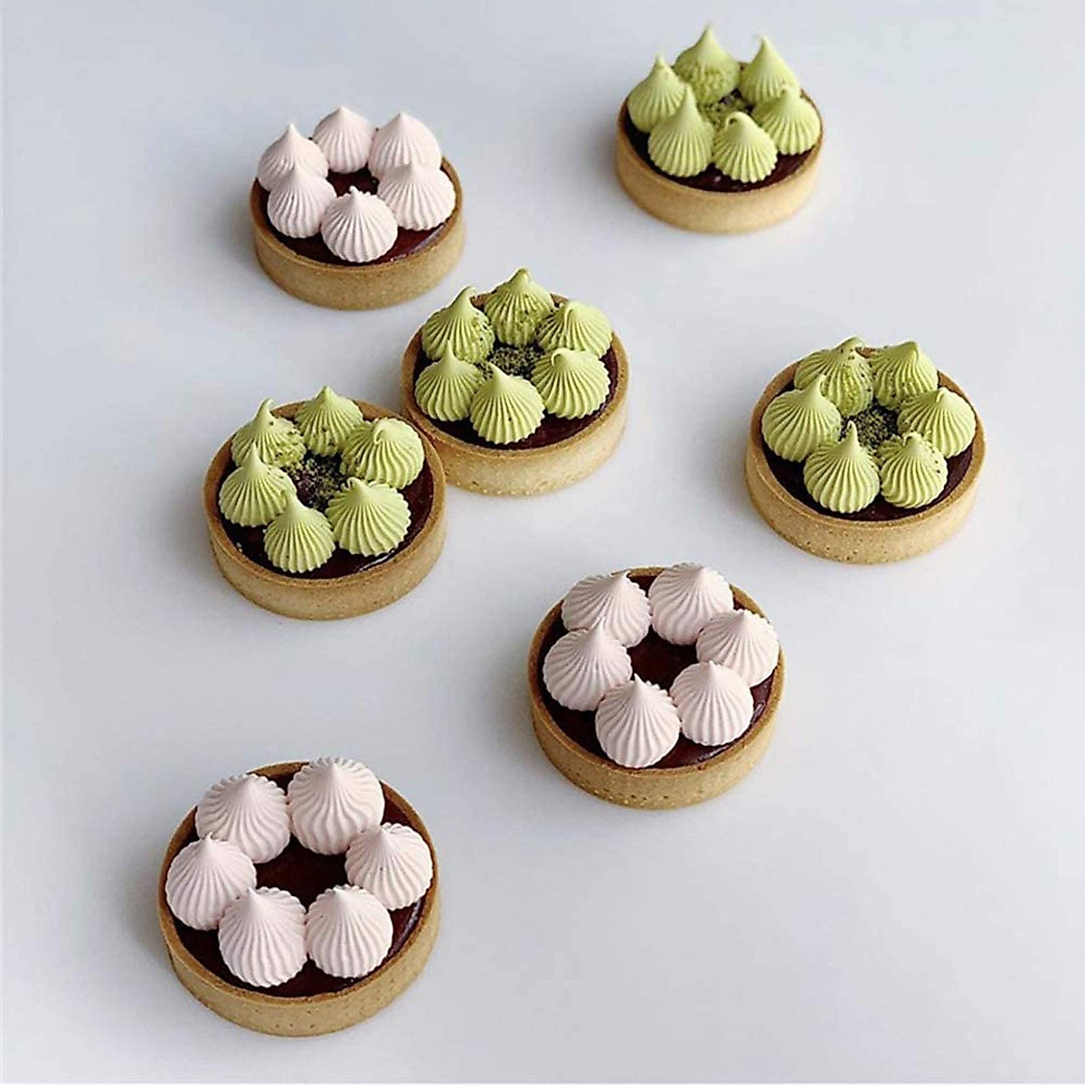 6pcs 8cm Circular Steel Porous Tart Ring Bottom Tower Pie Cake Baking Tools Heat-Resistant Perforated Cake Mousse Ring