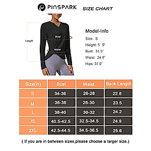 PINSPARK Hiking Shirts for Women Long Sleeve Worktout Tops Athletic Casual Yoga Tee Shirt Breathable Top A_Browm Medium
