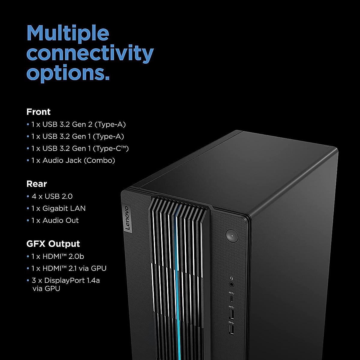 Lenovo 2023 IdeaCentre 5i Gaming Desktop PC, GeForce RTX 3060, Intel 12-Core i7-12700 12th Gen, 32GB RAM 3200MHz, 1TB PCIe SSD + 1TB HDD, 2 Year Warranty, Keyboard & Mouse, Ethernet, WiFi 6