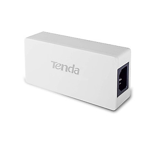 Tenda PoE Injector 48V, IEEE802.3at Gigabit PoE Injector up to 30W, Compatible with IEEE 802.3af, RJ45 Port, Passive PoE 10 / 100Mbps, Distance Up to 100 Meters, Plug and Play(PoE30G-AT)