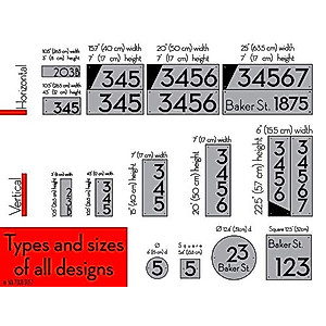 Modern House Numbers - Rectangle Concrete with Red Acrylic - Contemporary Home Address - Sign Plaque - Door Number - Hotel Room Numbers - Apartment Number