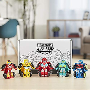 Transformers Playskool Heroes Rescue Bots Academy Mini Bot Racers Converting Robot Toy 5-Pack, 2-Inch Collectible Toy Cars (Amazon Exclusive)
