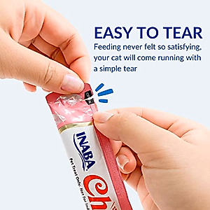 INABA Churu Cat Treats, Grain-Free, Lickable, Squeezable Creamy Purée Cat Treat/Topper with Vitamin E & Taurine, 0.5 Ounces Each Tube, 40 Tubes, Tuna & Seafood Variety Box