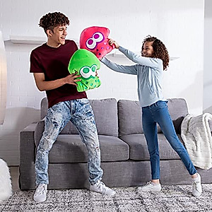 Club Mocchi-Mocchi- Nintendo Splatoon 3 Plush — Neon Pink Inkling Squid Plushie — Collectible Squishy — 15 Inch