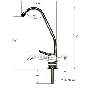 Ronaqua RO Reverse Osmosis Kitchen Sink Water Filter Faucet Fit Most RO Units