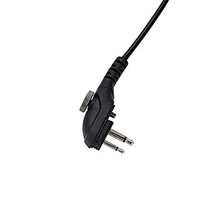 KS K-STORM Ear Hook Earpiece Headset with Mic Compatible with Hytera PD550 PD562 TD500 TD562 Two Way Radio，PU Material, Black