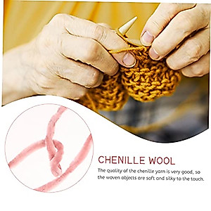 COHEALI 4pcs Colorful Gold Velvet Yarn Wool Yarn Knit Sweater Scarf Crocheting Supplies Crochet Thread Sewing DIY Wool Yarn Crochet Cotton Yarn Chenille Colorful Gold Velvet Pink Self Made