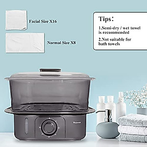 Wuissvnb Towel Steamer for Facials, 8L Hot Towel Warmer Steamer, Towel Heater with Fast Heating for Quick Use,Great for Massage, Spa and Home use