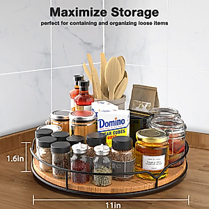 10" & 11" Lazy Susan Organizer - Carbonized Black