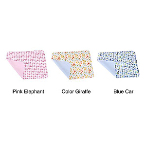 Kakalote Baby Changing Pad Portable Changing Mat Pink Elephant 30x45CM Travel Baby Changing Mat Waterproof Diaper Changing Pad Washable Reusable Breathable Mattress Pad for Newborn Infant Girls Boys
