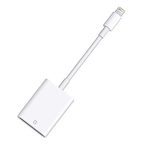 Apple MFi Certified Lightning to SD Card Camera Reader for iPhone iPad, Veetone SD Card Reader Memory Card Reader Trail Camera Viewer SD Card Adapter for iPhone 12/11/XS/XR/X/8/7/iPad, Plug and Play
