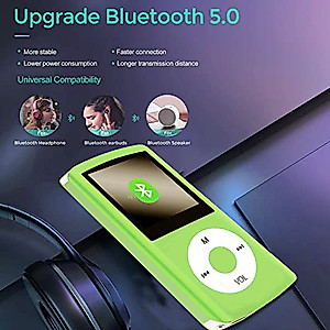 MP3 Player, Hotechs HiFi 32GB Music Player with Bluetooth 5.0, with Voice Recorder/Video/Photo Viewer/E-Book/FM Radio