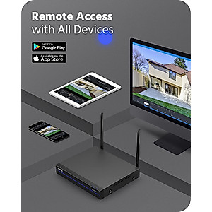 [Upgrade 2k]ANNKE WS300 8CH Wireless Security Camera System with 1TB Hard Drive and 8X 1296P Outdoor WIFI IP Cameras Video Surveillance System, Work with Alexa, AI Human Detection, 100ft Night Vision
