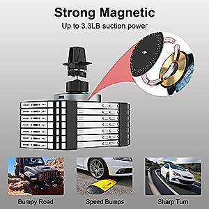 COSDIG Magnetic Wireless Car Charger Mount,Compatible with Magsafe Car Charger Mount,Stick on Dashboard Air Vent Phone Holder for iPhone 14/13/12 Series Phone & MagSafe Case