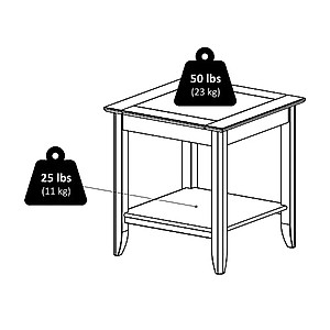 Winsome Wood Santino End Table, 22.64, Oyster Gray