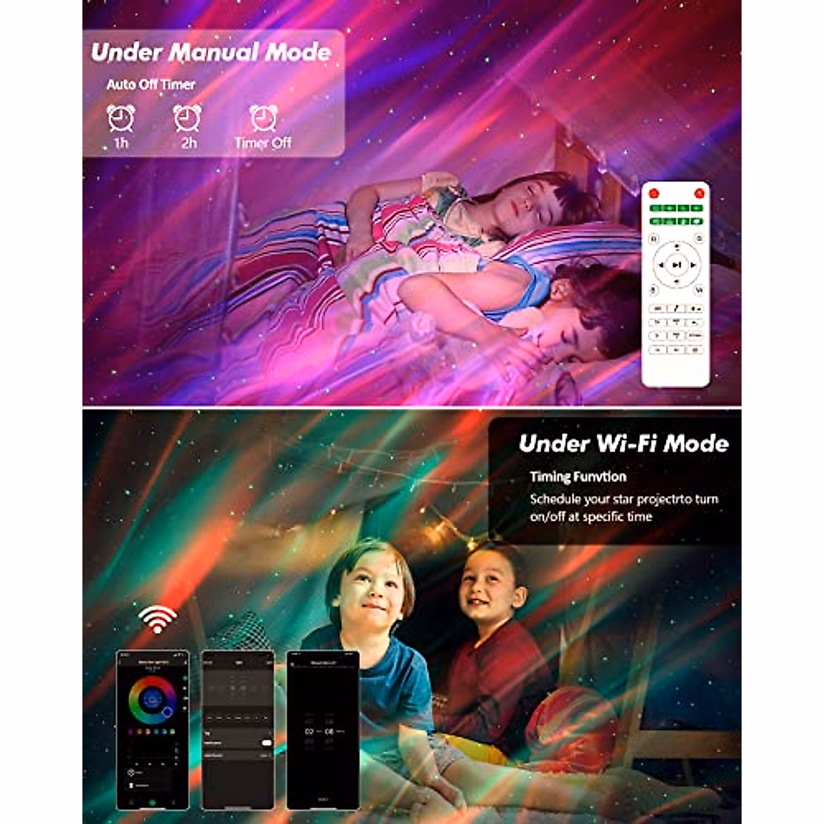 Star Projector,Galaxy Night Light Projector for Bedroom,Aurora Projector Compatible with Alexa & Smart APP,White Noise & Music Speaker,Night Light Projector for Kids Adults Home Party Ceiling Decor