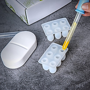 OrganiKit's Reusable Suppository Mold Kit - Eco-Friendly, 2ML, Silicone, Suppository Molds | Kit Includes 4 Suppository Mold Tray's, 4 Liquid Droppers, 1 Suppository Case.