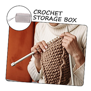 TEHAUX Wool Storage Storage Tote Knitting Tote Bag Knitting Needles Pouch Sewing Machine Carrying Case Cross Stitch Bag Knitting Tools Bag Knitting Bags Fabric Yarn Toolbox