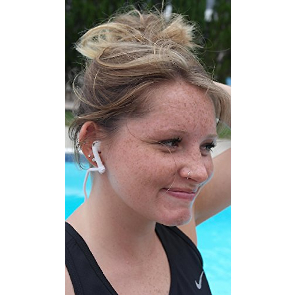 EARBUDi Cord - Soft 22 Inches Leash or Necklace That Holds Around Your Neck, Compatible with Many Wireless Buds, White