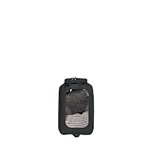 Osprey 6L Waterproof Dry Sack with Window, Black