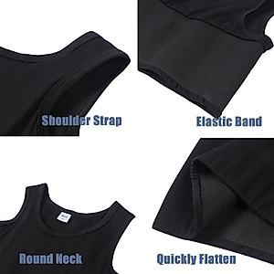JARAZIN Women Transgender Tomboy FTM Pull On Closure Elastic Chest Binder Pullover Tank Top (Medium, Black)