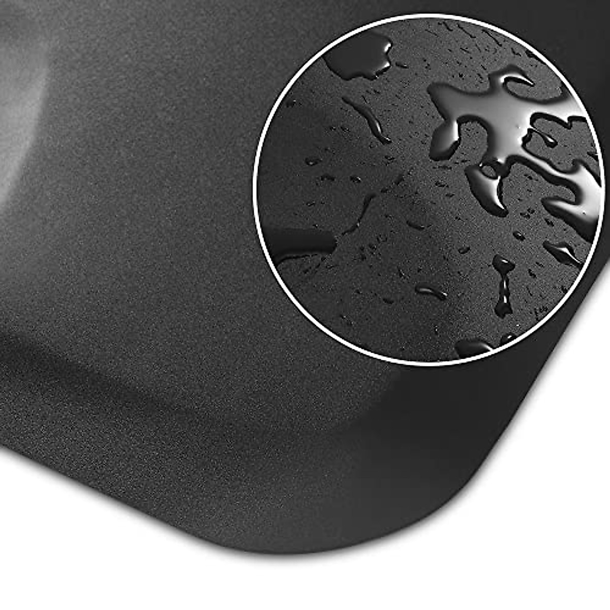 Saloniture 3 ft. x 5 ft. Salon & Barber Shop Chair Anti-Fatigue Floor Mat - Black Rectangle - 1/2 in. Thick