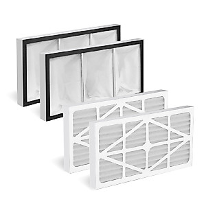 POWERTEC Inner & Outer Filters for WEN 3417 AF1270/ POWERTEC AF1044 AF1045 Air Filtration Systems Woodworking, Replacement for WEN 3415AF1 3415AF5 Woodworking Air Filters, 4pk (Color May Vary) (75073)