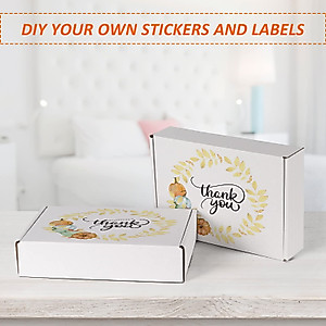 HORLIMER 9x6x2 inches Shipping Boxes Set of 50, White Corrugated Cardboard Box Literature Mailer