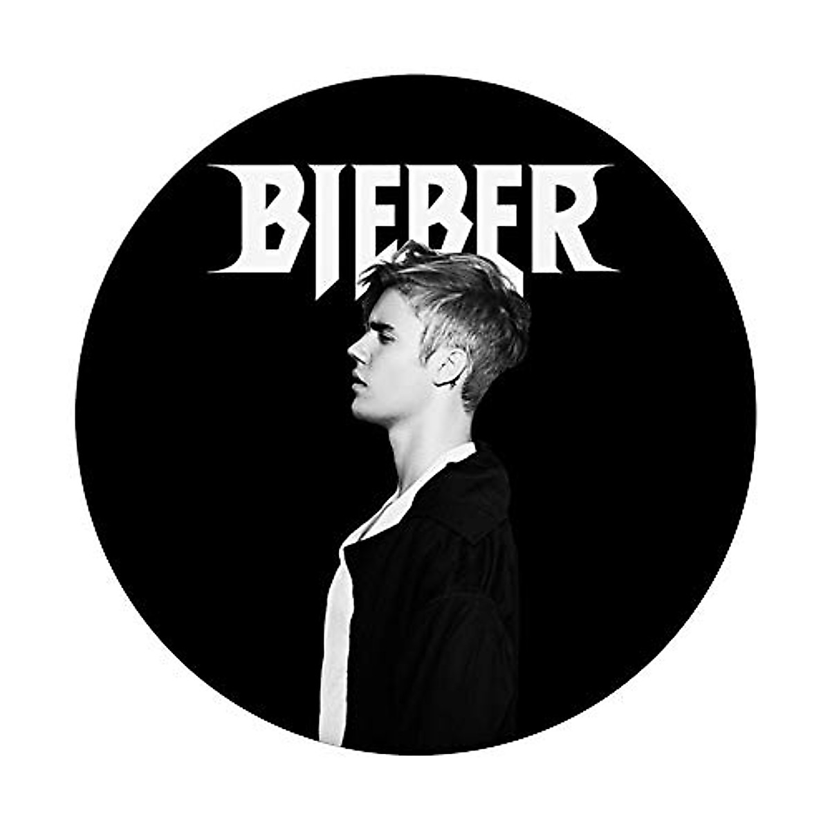 Justin Bieber Black PopSockets PopGrip: Swappable Grip for Phones & Tablets