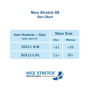 Brownmed - Nice Stretch 90 with Polar Ice - Foot Brace for Plantar Fasciitis, Achilles Tendonitis & Plantar Flexion Contractures - Fixed Angle Night Splint Boot - Large/X-Large