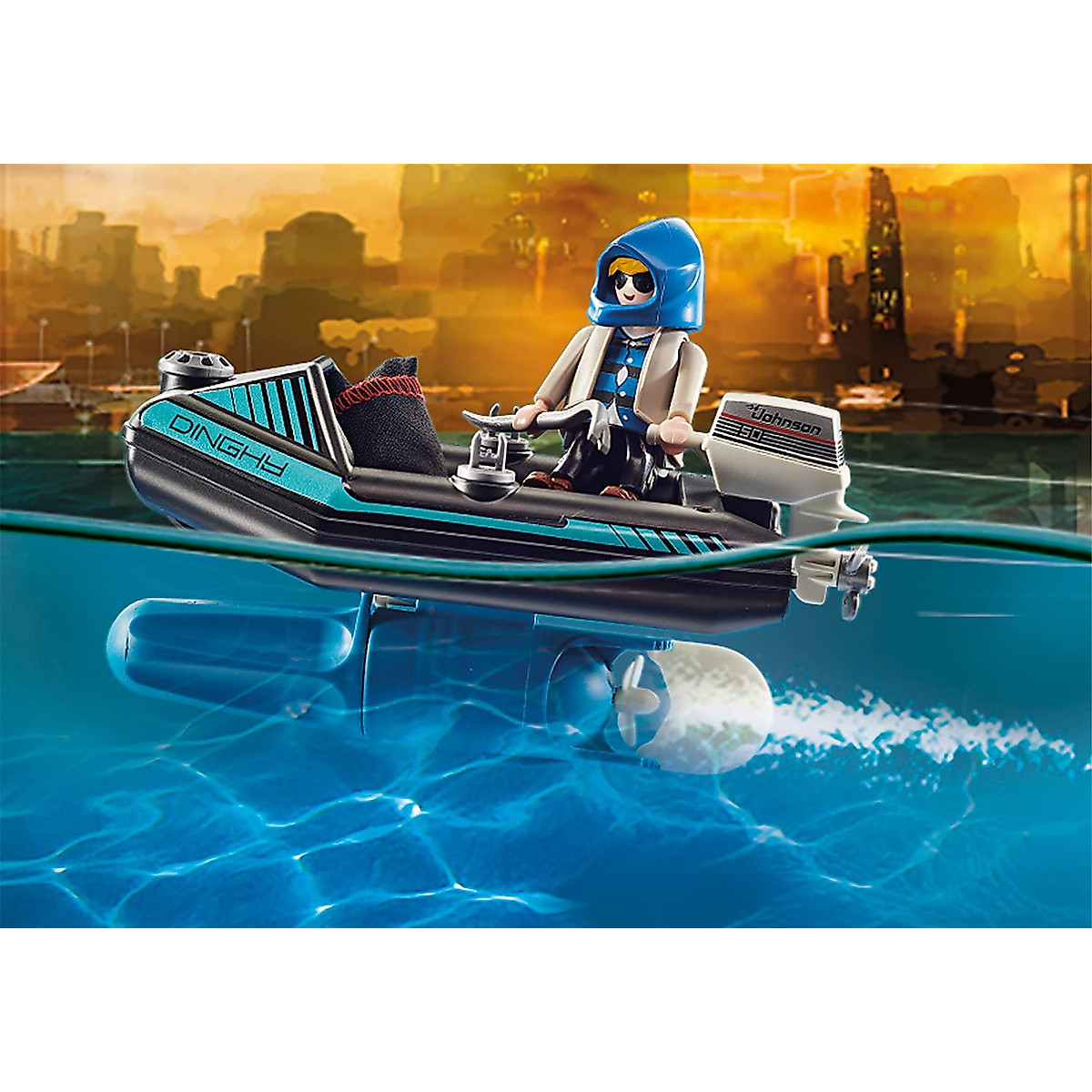 Playmobil Police Jet Pack with Boat