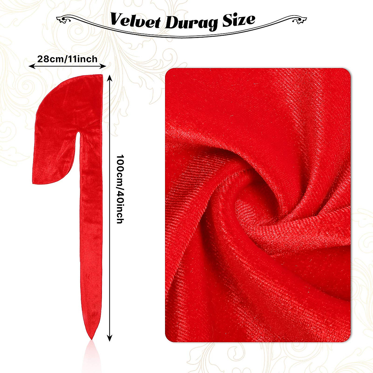 16 Pieces Velvet Durags for Men Long Tail Durags Caps Wide Strap Headwraps Soft Turban Beanies Pirate Hat Velvet Doo Rag for 360 Waves Men Women, 16 Colors