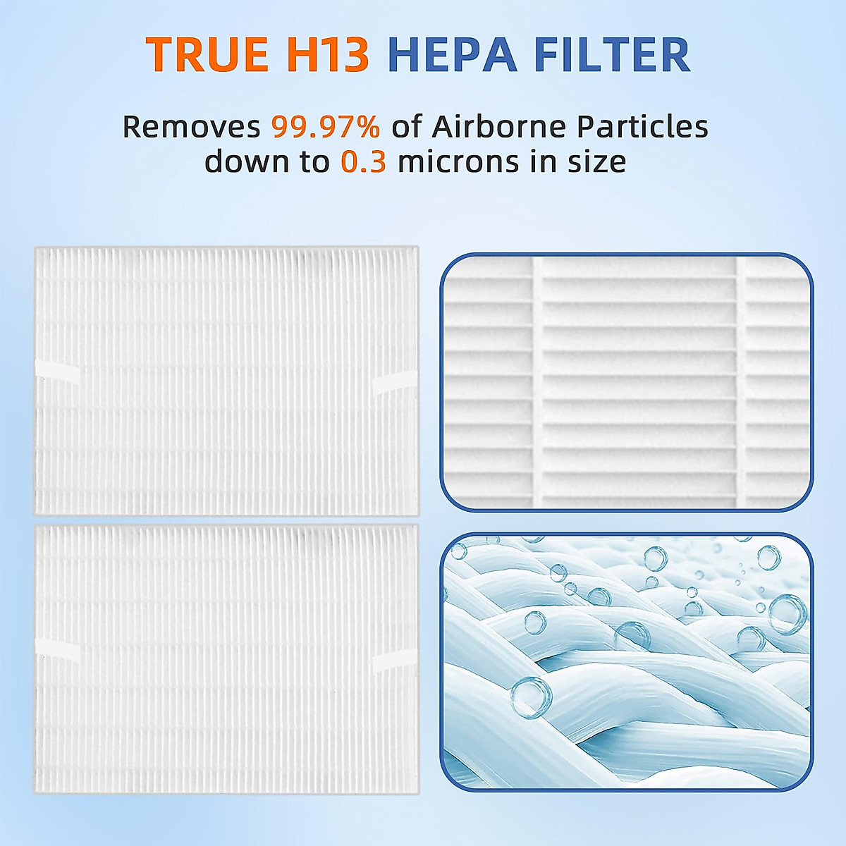 HPA200 Replacement Filters for Honeywell Air Purifier HPA200 HRF-ARVP200 Series,Compatible with HPA200, HPA201, HA202, HPA204, HPA250,HPA5200,4 True HEPA R Filter+8 Activated Carbon Pre-Filter A