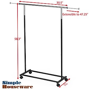 Simple Houseware Standard Rod Garment Rack