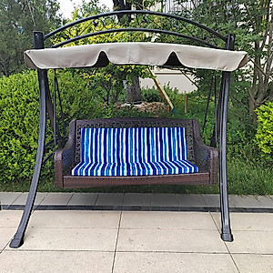 Bench seat cushion47 x17 Waterproof Garden Patio Outdoor Bench Cushions,Patio Bench/Settee Cushion/Swing Pads/Rocking Chair Cushion Thickened Sponge Filling Outdoor Chair Cushion for Patio Furniture…