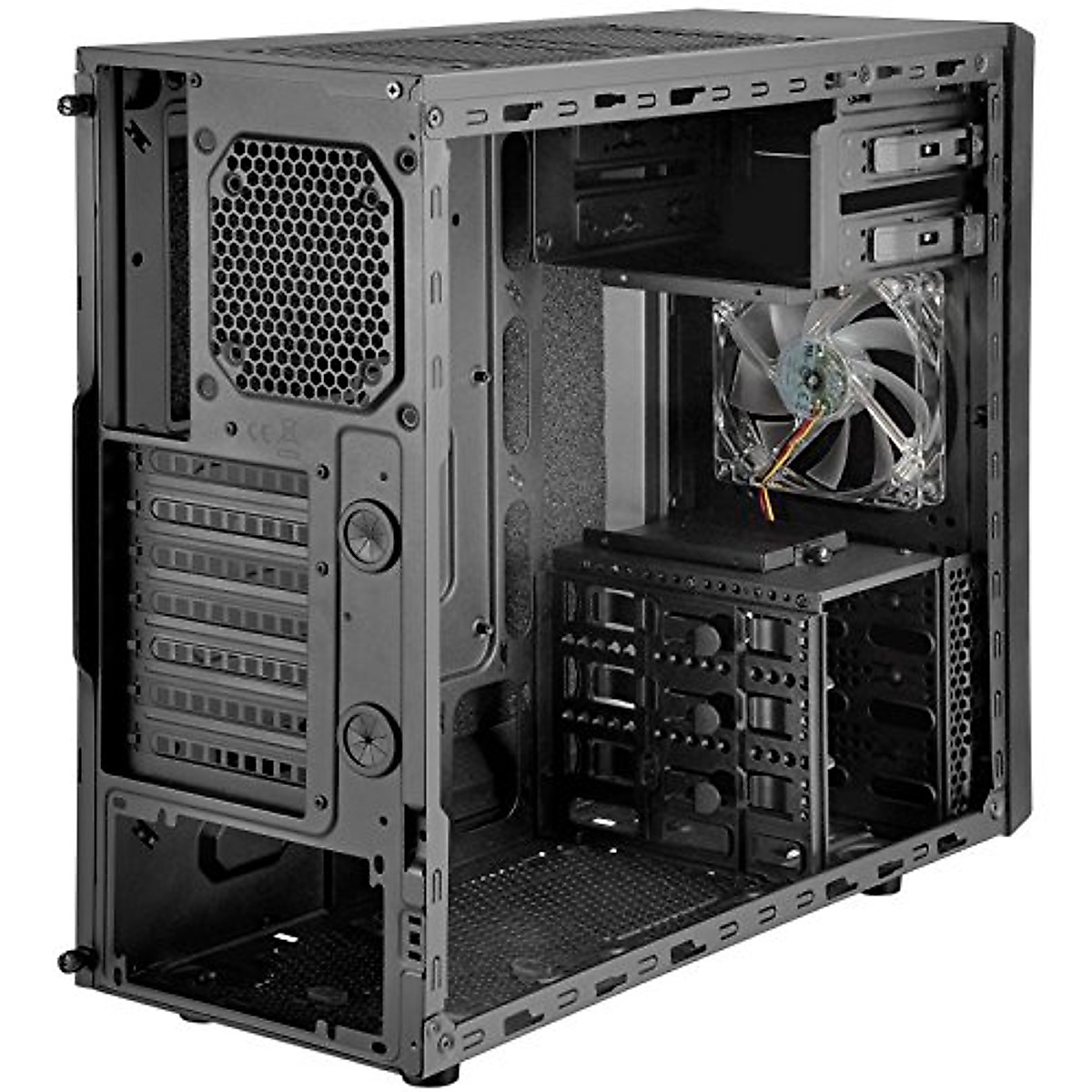 SilverStone Technology PS11 ATX, Micro-ATX Mid Tower Computer Case with Side Window Panel, SST-PS11B-W