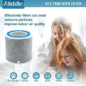 HP102 Replacement Filter, Compatible with Shark Air Purifier HP100, HP102 and 3-in-1 Models HC450, HC451, HC452, HC455, H13 True HEPA, 2Pack