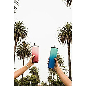 Simple Modern Insulated Tumbler with Lid and Straw | Iced Coffee Cup Reusable Stainless Steel Water Bottle Travel Mug | Gifts for Women Men Her Him | Classic Collection | 16oz | Blush