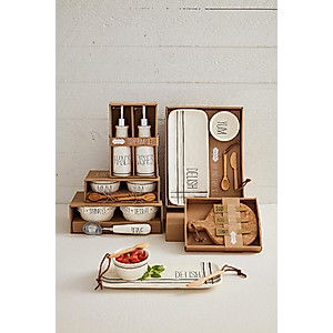 Mud Pie Bistro Ice Cream Gift Set, bowl 3" x 5" dia | scoop 8", White