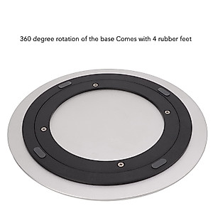 360° Rotation Monitor Swivel Base,330mm Silver Aluminum Alloy Computer Screen Monitor Turntable Stand Rotating Desktop Holder Swivel Base Mat for i,Laptop,Potted Plants,Arts & Crafts