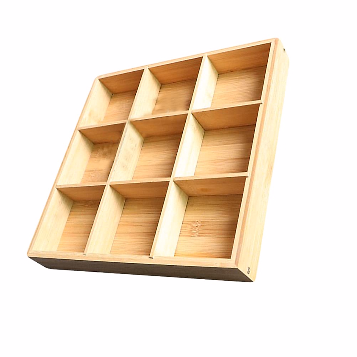 DOITOOL Wooden Dried Fruit Box Jiugongge Multifunction Snack Storage Container Sectional Tray Serving Dish Platter for Wedding Birthday Halloween Party Supplies