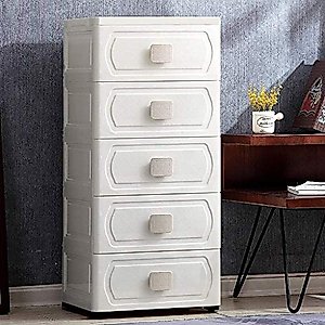 QNN Storage Drawer Units,File Cabinets Plastic Storage Box Drawer Type Children's Clothes Sort Out Box Finishing Box 5 Tier Storage Cabinet,a