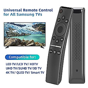 Gvirtue Universal Voice Remote Control for Samsung TV Remote All Samsung LED QLED UHD SUHD HDR LCD HDTV 4K 3D Curved Smart TVs, with Shortcut Buttons for Netflix, Prime Video, Samsung Plus