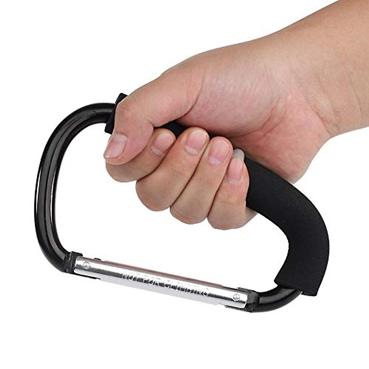 Black Baby Stroller Hooks Multi-Purpose Infant Pushchair gy Clips for Diaper Shopping Bags Clothing Toys(16 * 10CM)