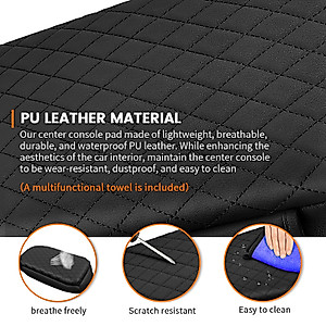 Rilsen Custom Fit for Center Console Cover Toyota Tacoma 2016-2023 Armrest Cover Center Console Pad Interior Accessories Car Armrest Seat Box Cover Protector