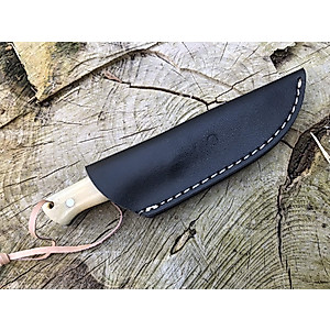 Perkin Damascus Steel Hunting Knife With Sheath Skinner Knife - SK700