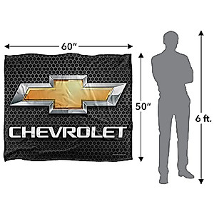 Chevy Blanket, 50"x60" Chrome Bowtie Silky Touch Super Soft Throw Blanket